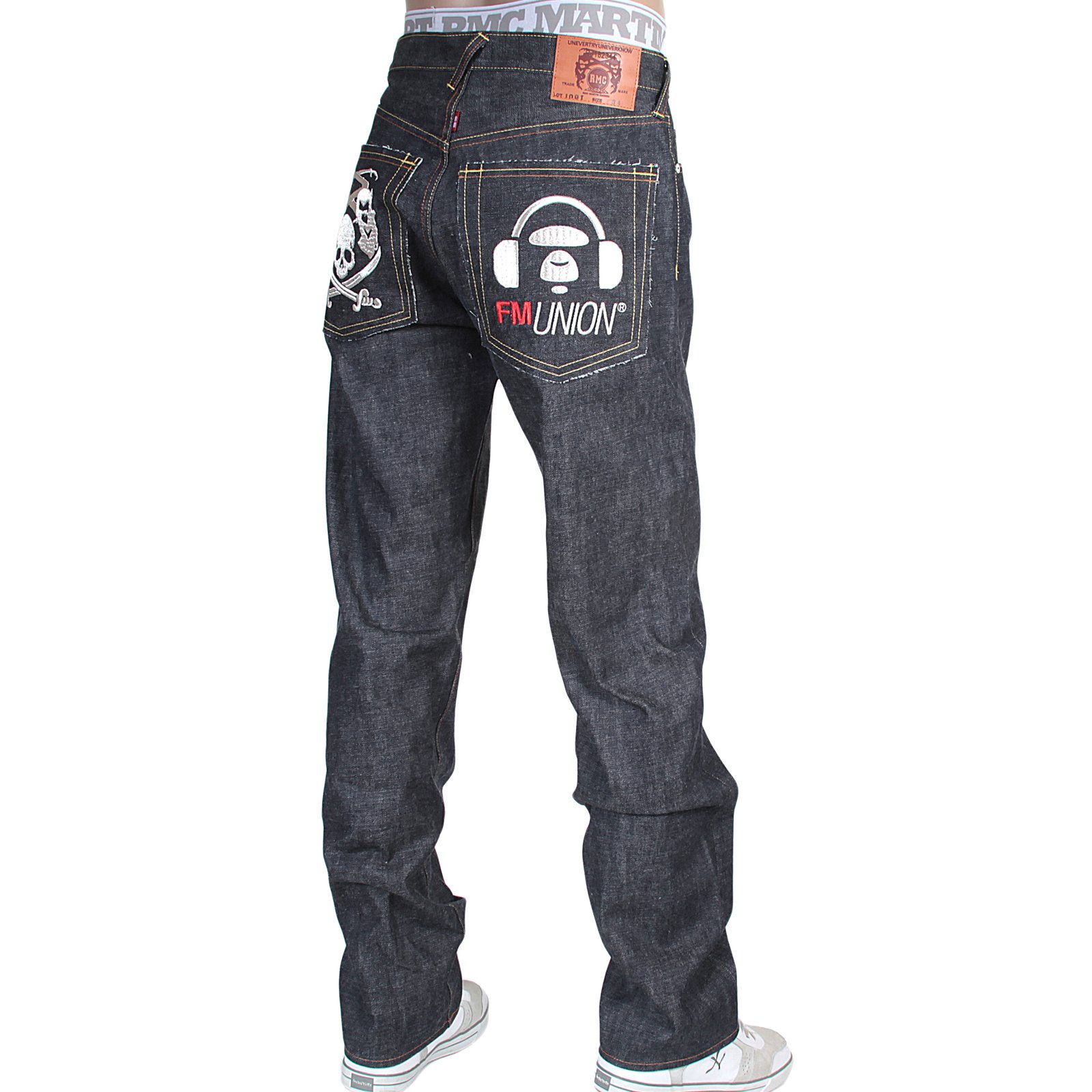 RMC X 4A VERSION MENS INDIGO RAW SELVEDGE DENIM 1001 MODEL BLACK ...