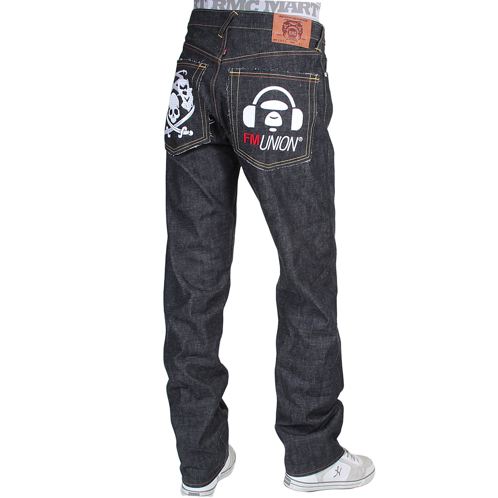 RMC X 4A VERSION MENS INDIGO RAW SELVEDGE 1001 BLACK FM UNION MONSTER ...