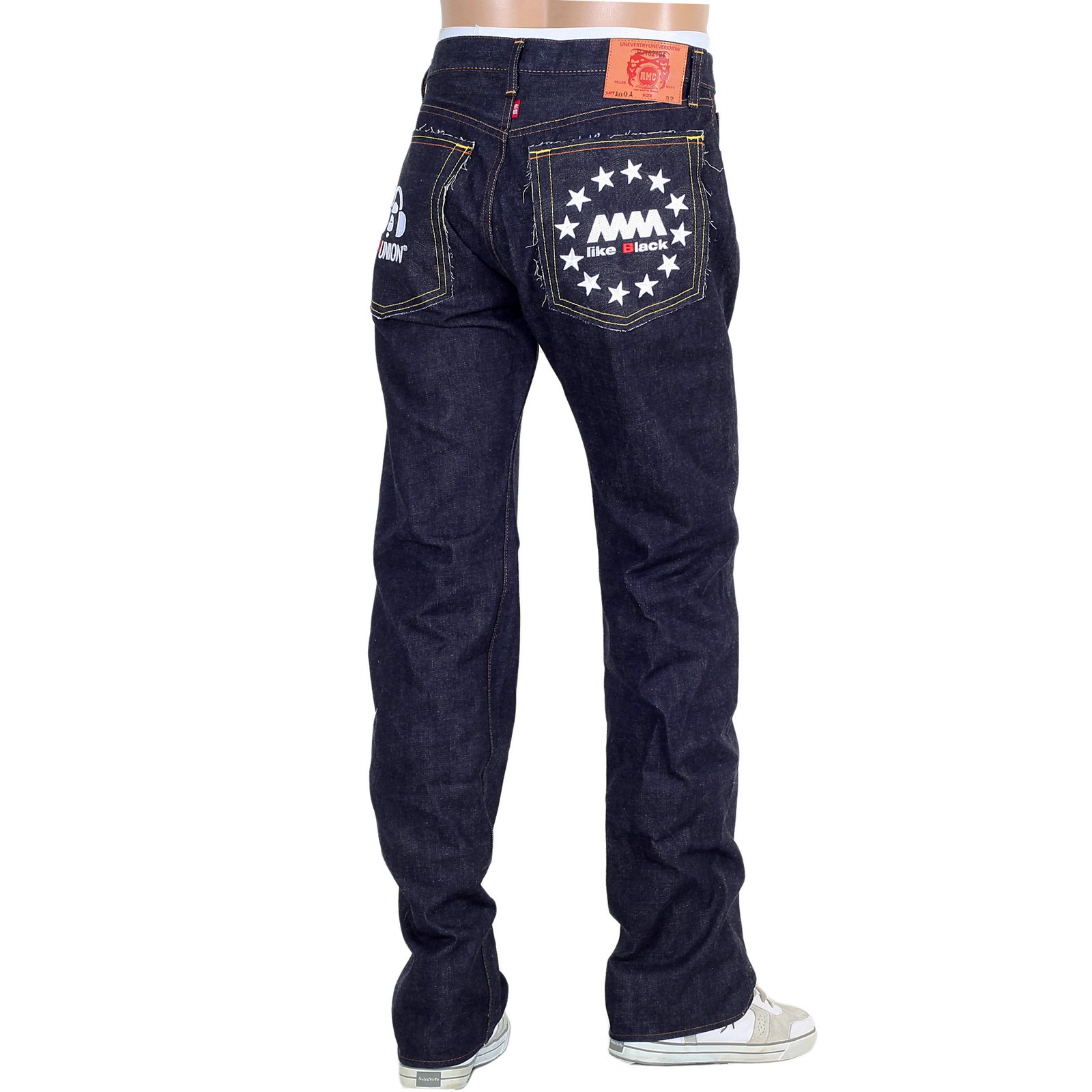 RMC MARTIN KSOHOH 4A FM UNION MODEL 1001 WHITE EMBROIDERED RAW SELVEDGE ...